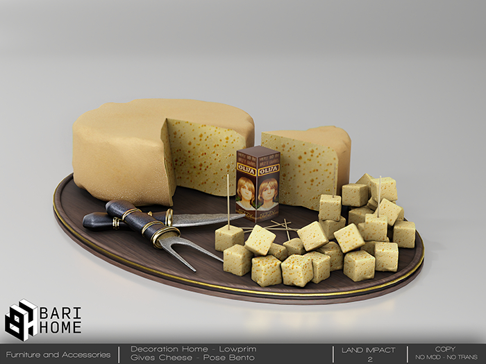 Second Life Marketplace - [BARI HOME] Hathor Cheese Board